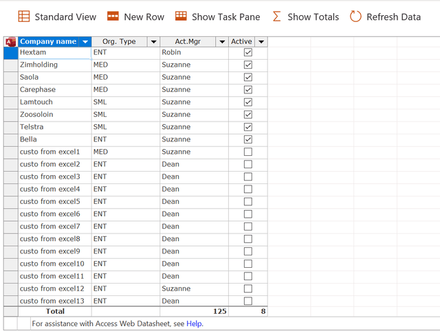 Datasheet View | SnapOn Software